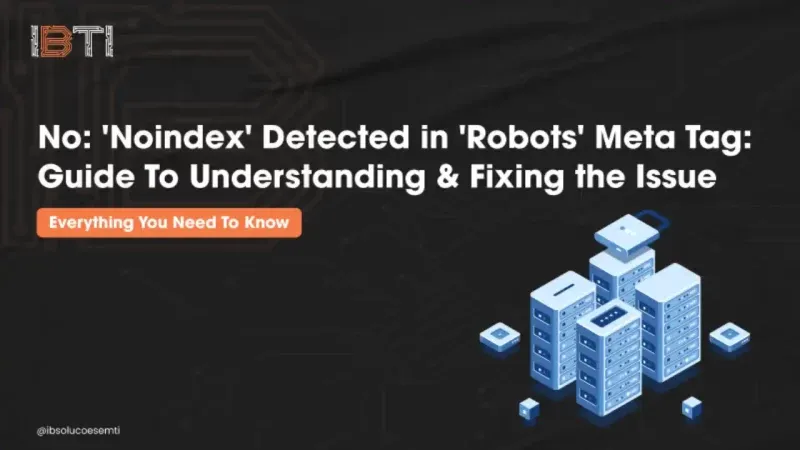 IBTI Blog - No: ‘Noindex’ Detected in ‘Robots’ Meta Tag: Guide To Understanding & Fixing the Issue